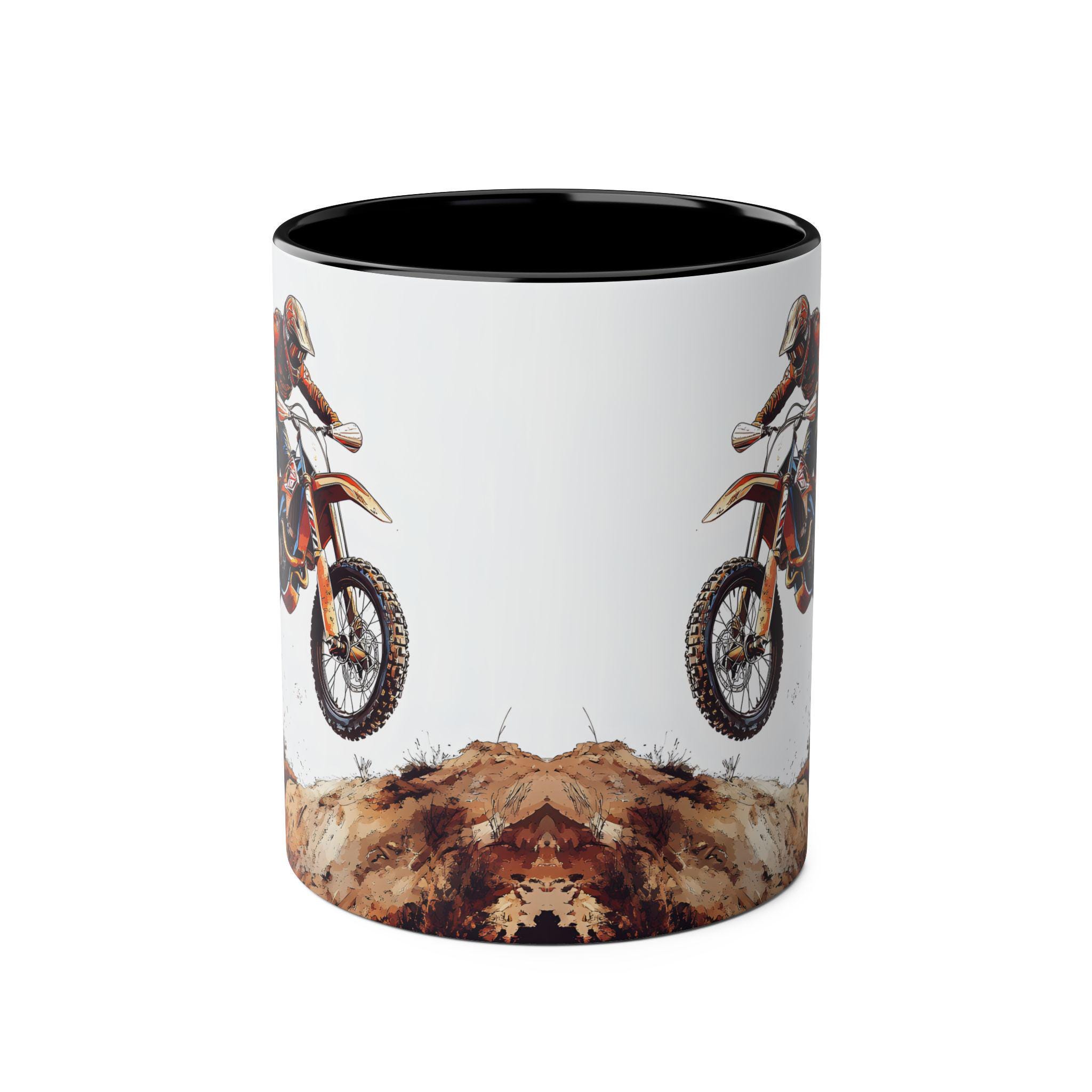 Custom Motocross Mug, Personalized Dirt Bike Coffee Cup Ceramic 11oz ...