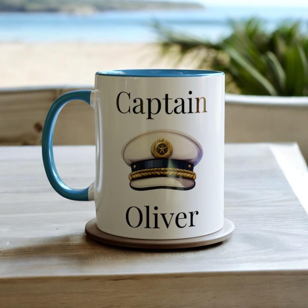 Custom Boat Captain Mug, Personalized 11oz Ceramic Boat Coffee Mug ...