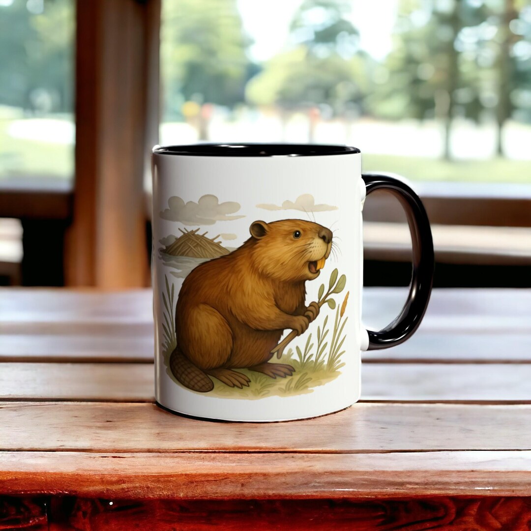 Beaver Mug, Cute Beaver Coffee Cup, Forest Animal Gift, Wildlife Nature ...