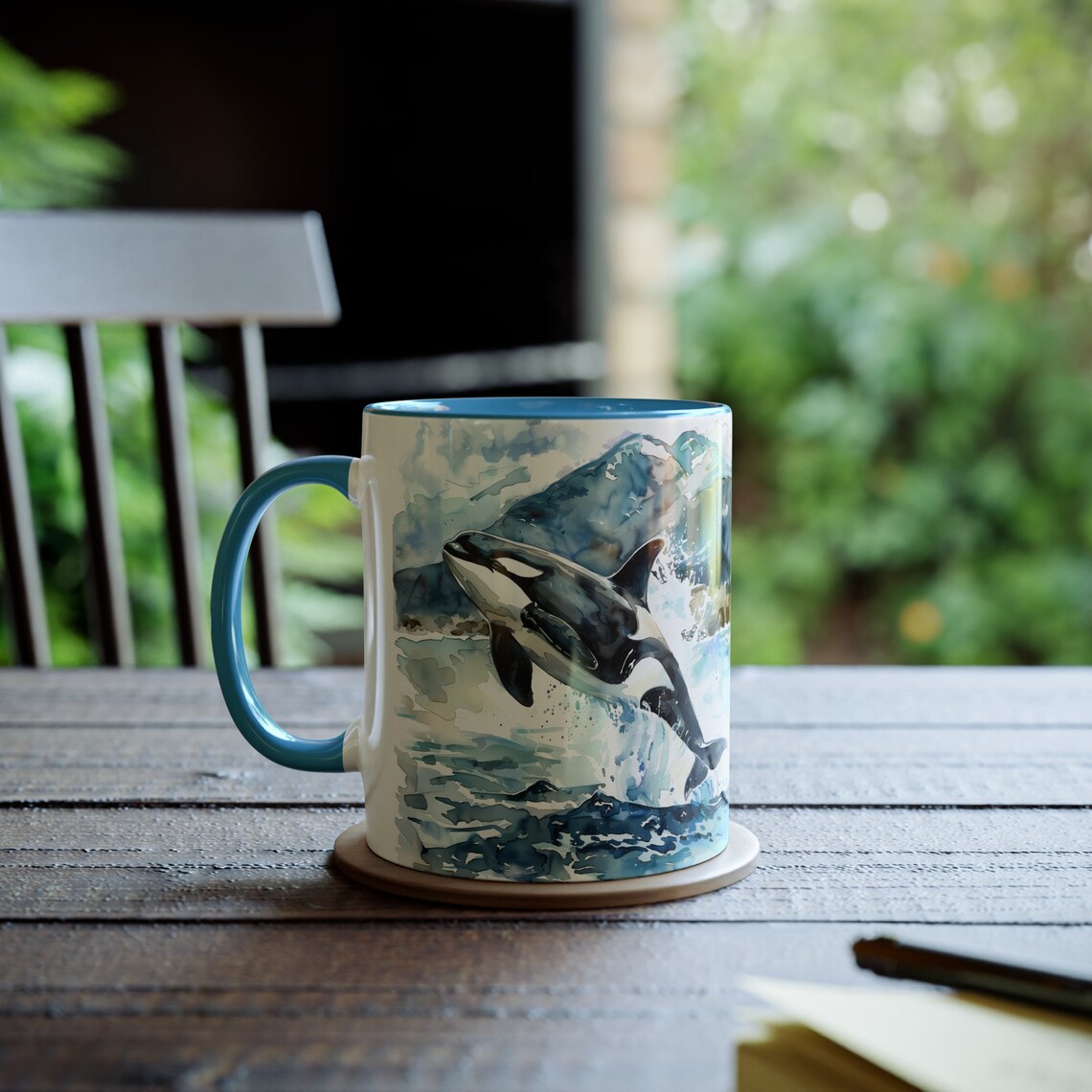Orca Whale Coffee Mug, Ocean Lover Gift, Marine Wildlife Cup, Killer ...