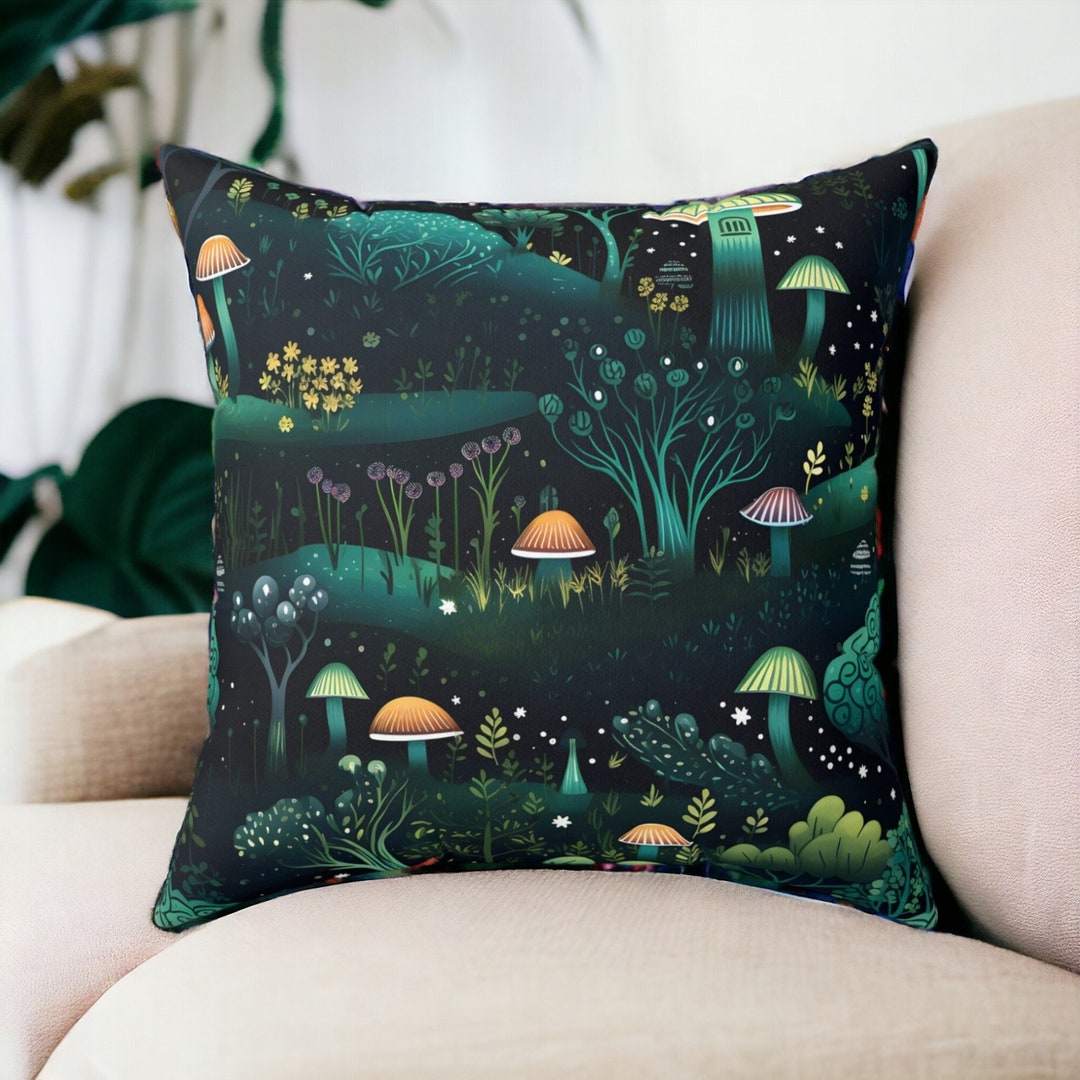 Enchanted Forest Mushroom Pillow Forest Cushion, Mushroom Cushion ...