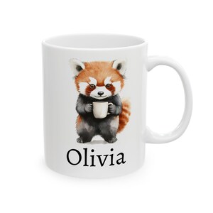 Personalized Red Panda Mug, Ceramic Red Panda Coffee Mug 11oz 15oz ...