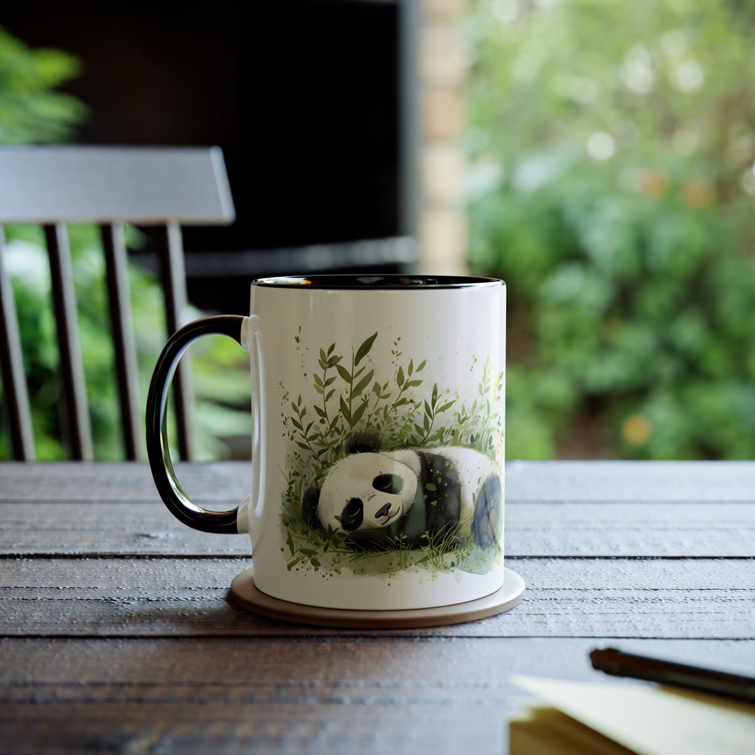 Cute Panda 11oz Mug, Ceramic Panda Mug, Sleeping Panda Design, Panda ...