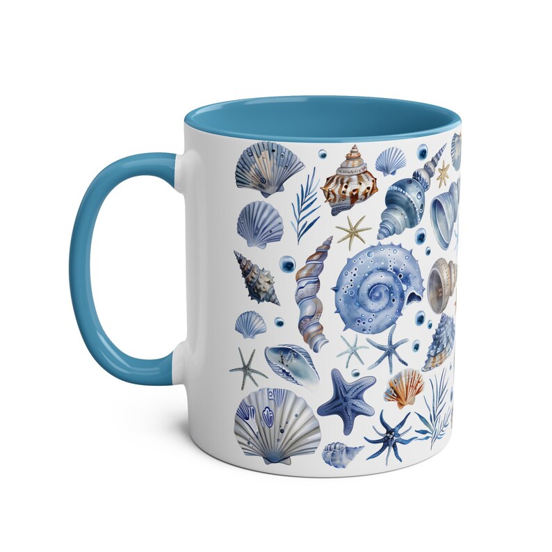 Ceramic Seashell Mug 11oz, Seashell Coffee Mug, Beach Themed Decor ...