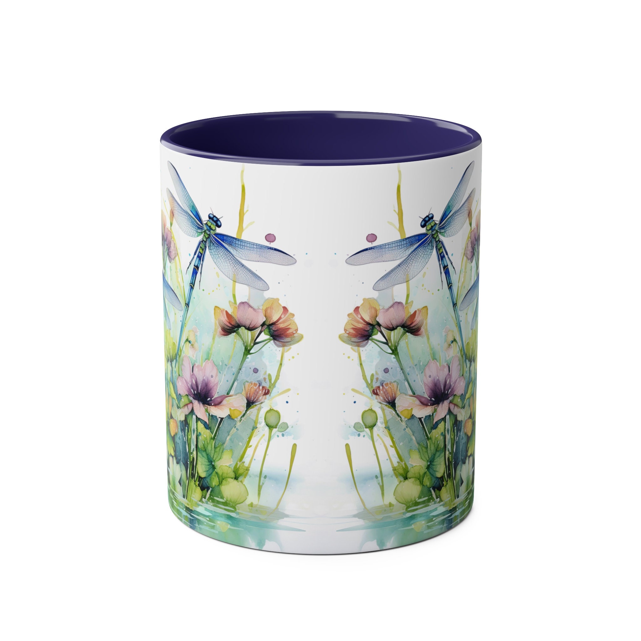 Watercolor Dragonfly Mug 11oz Dragonfly Coffee Cup, Dragon Fly Coffee ...