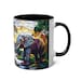 Elephant Mug, Ceramic Elephant Coffee Cup 11oz, Stained Glass African ...