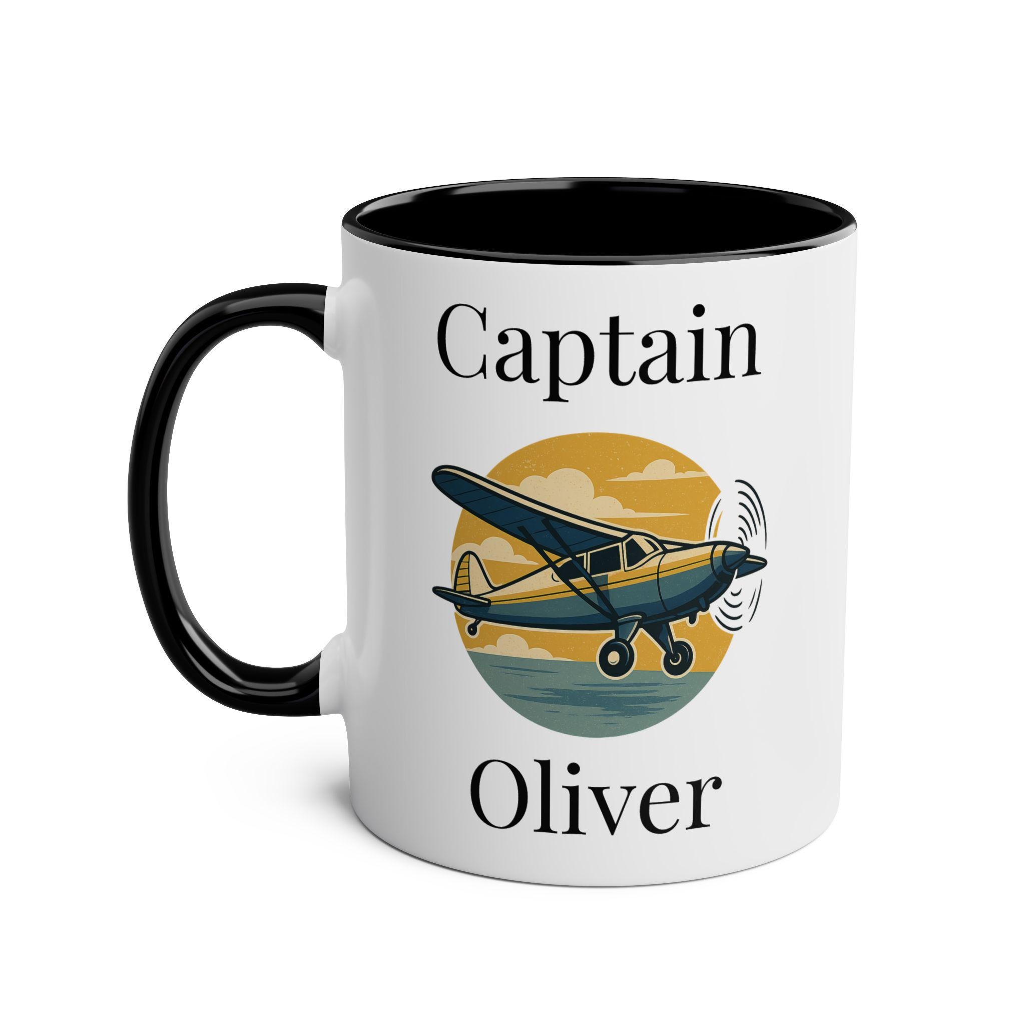 Personalized Pilot Mug With Name, Custom Captain Coffee Cup, Gift for ...