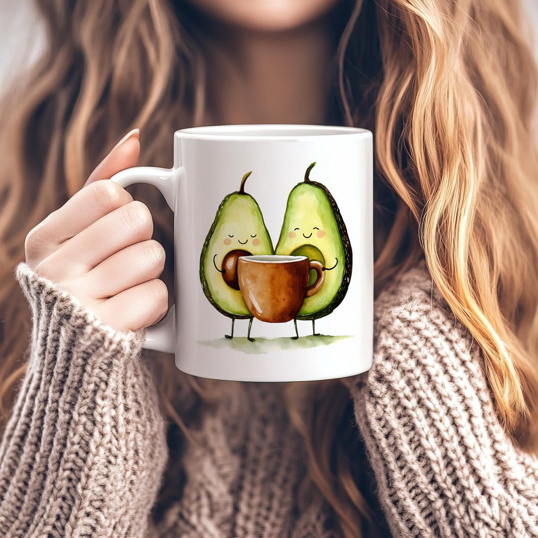 Cute Avocado Mug, Avocado Couple Coffee Mug 11oz, Adorable Foodie Gift ...