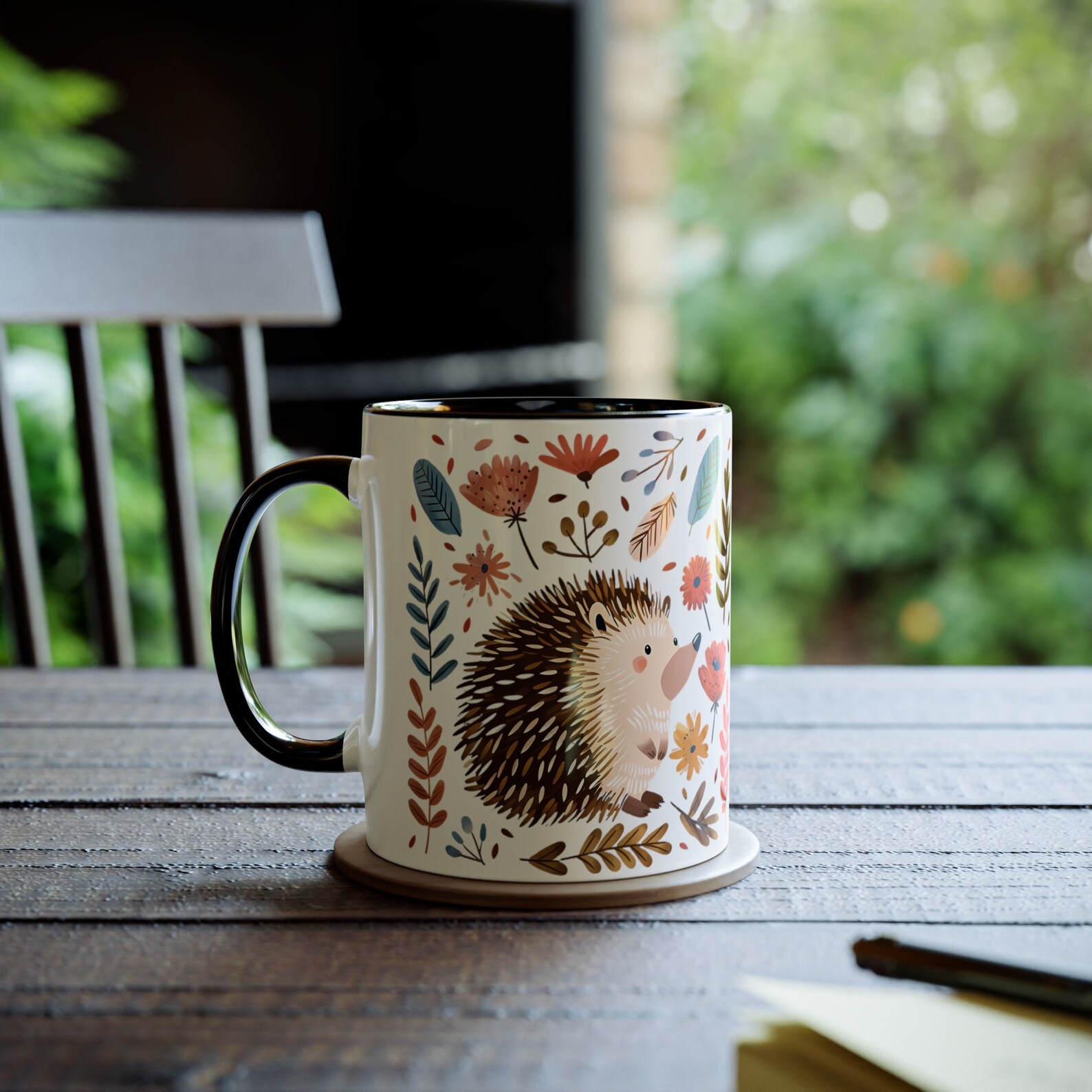 Beautiful Hedgehog Mug, Ceramic Hedgehog Coffee Mug 11oz, Forest Animal ...