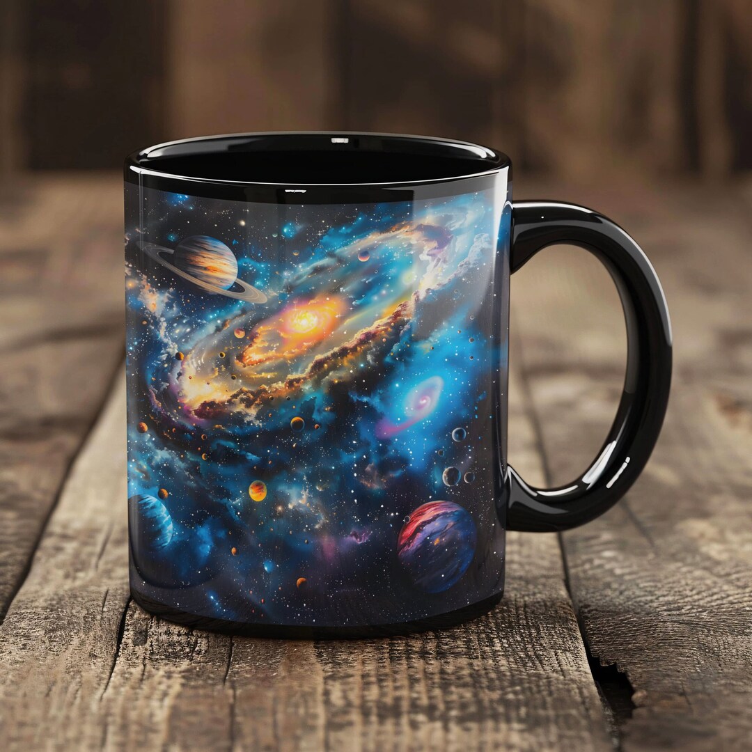 Artistic Celestial Coffee Mug, Space Coffee Mug, Nebula Mug, Cosmic Tea ...