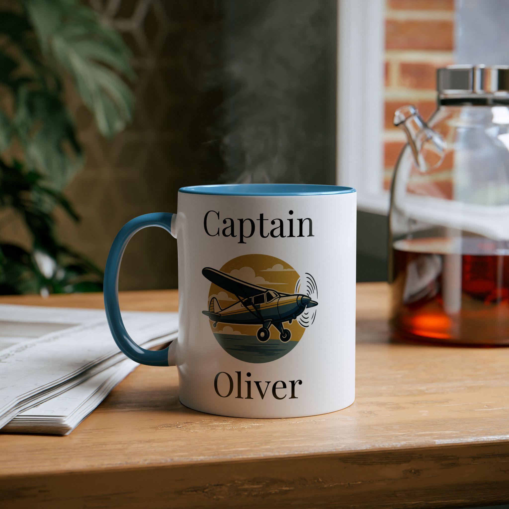 Personalized Pilot Mug With Name, Custom Captain Coffee Cup, Gift for ...