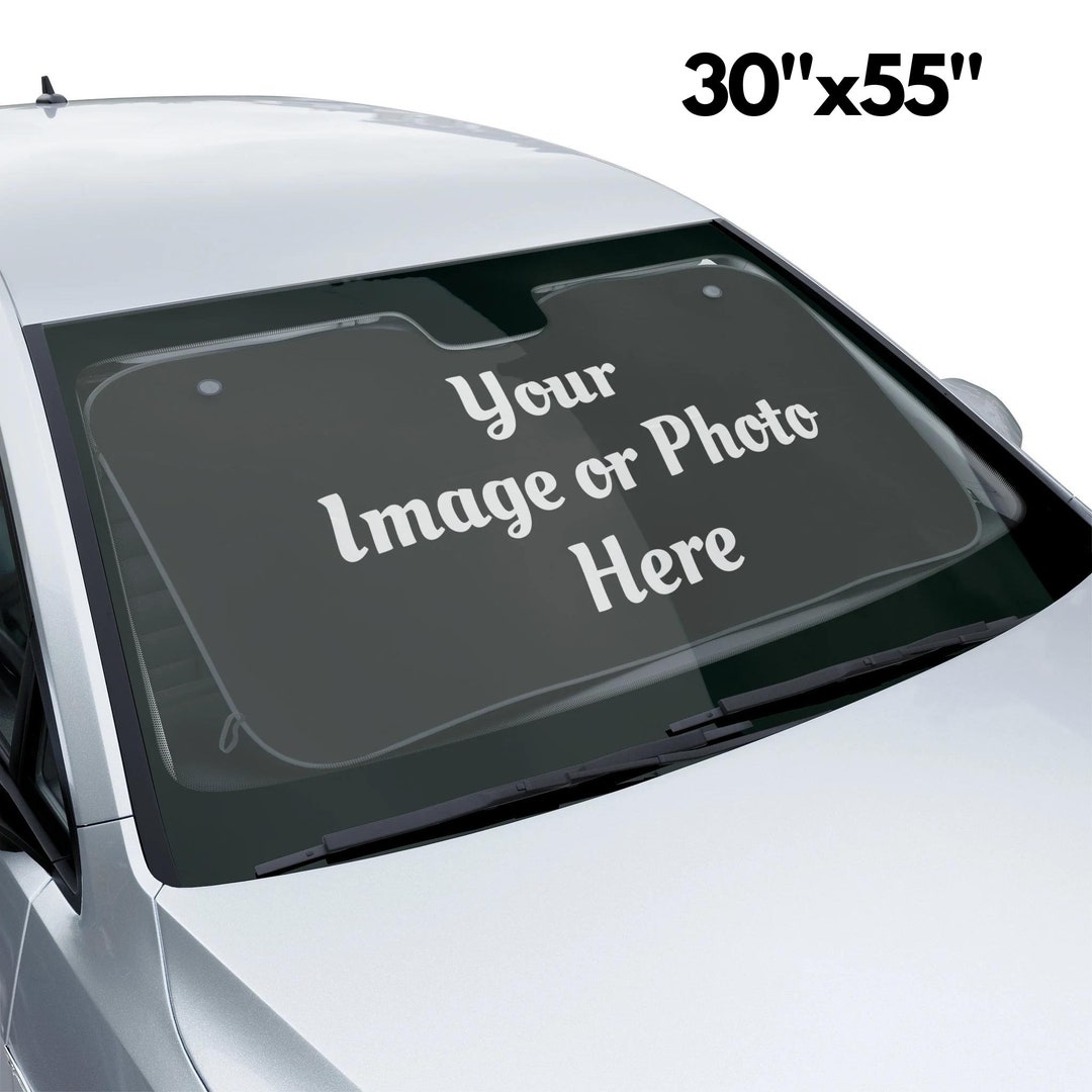 Custom Car Sun Shade Personalizable With Your Design, Text, Image ...