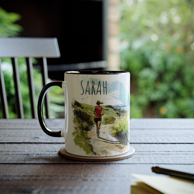 Personalized Runner Mug, Ceramic Sports Fan Coffee Mug 11oz, Female ...