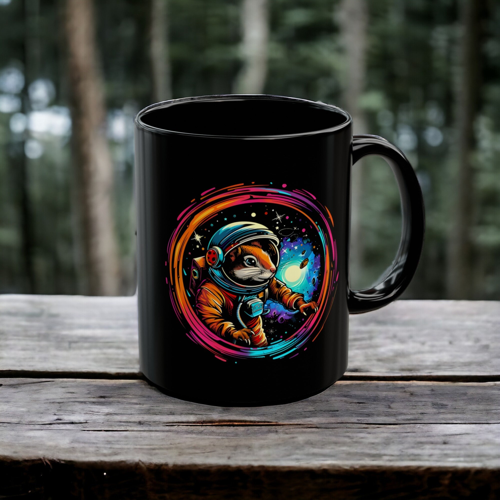 Cosmic Squirrel Mug 11oz Astronaut Squirrell Coffee Mug, Squirrel ...