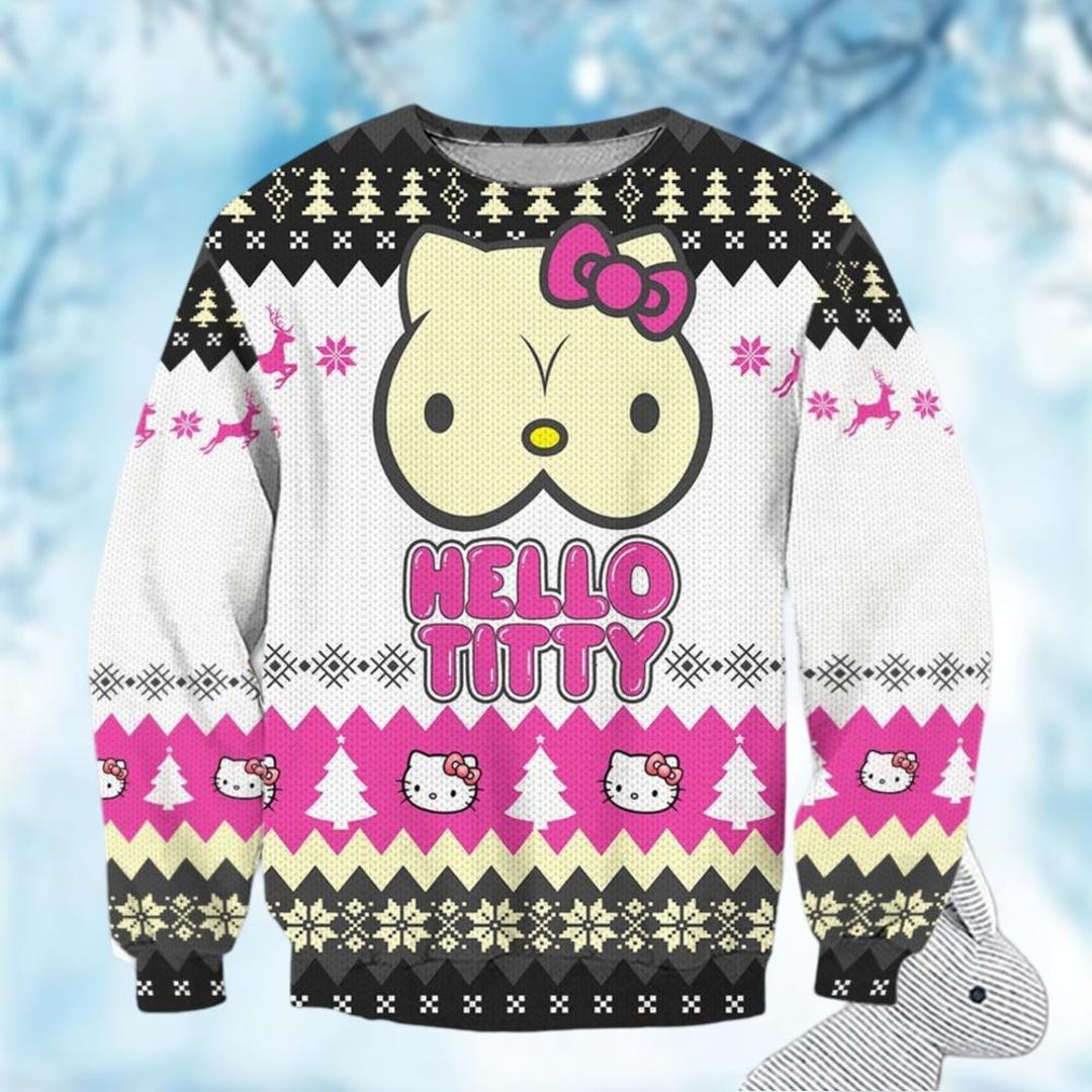 Hello Kitty Christmas Sweater, Kitty Girls Ugly Sweater, Kitty Cat ...