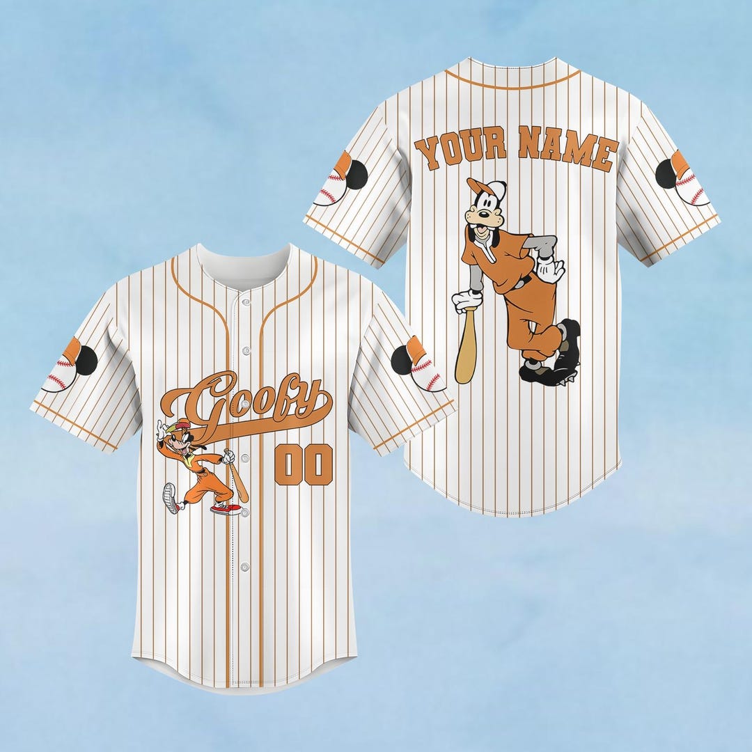 Goofy Baseball Jersey, Custom Goofy Dog Jersey, Disney Goofy Baseball ...