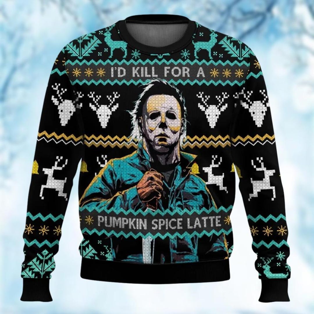 Michael Myers Christmas Sweater, Horror Movie Xmas Sweater, Friday the ...