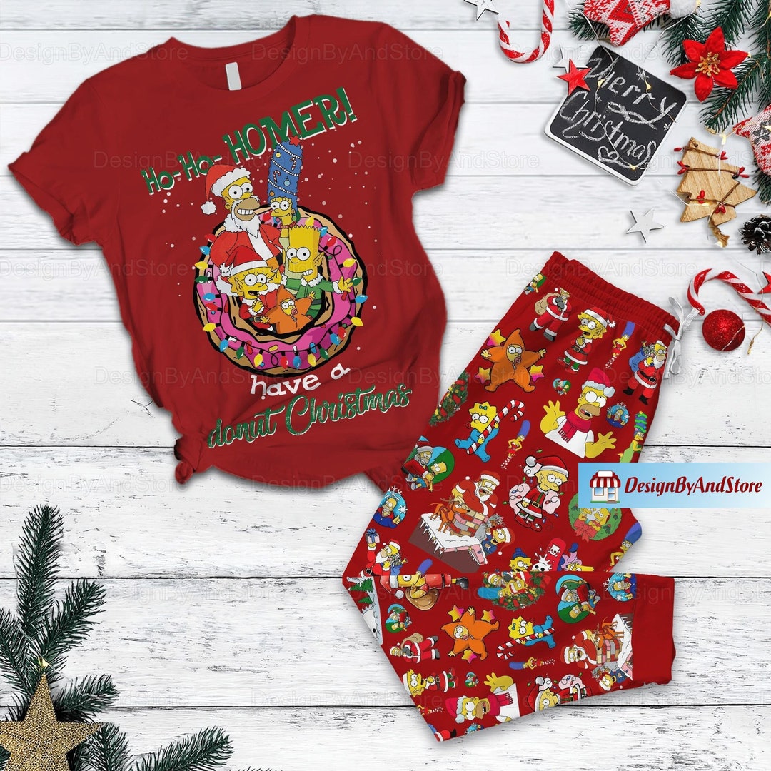 Christmas the Simpsons Pajamas the Simpsons Shirt Homer - Etsy