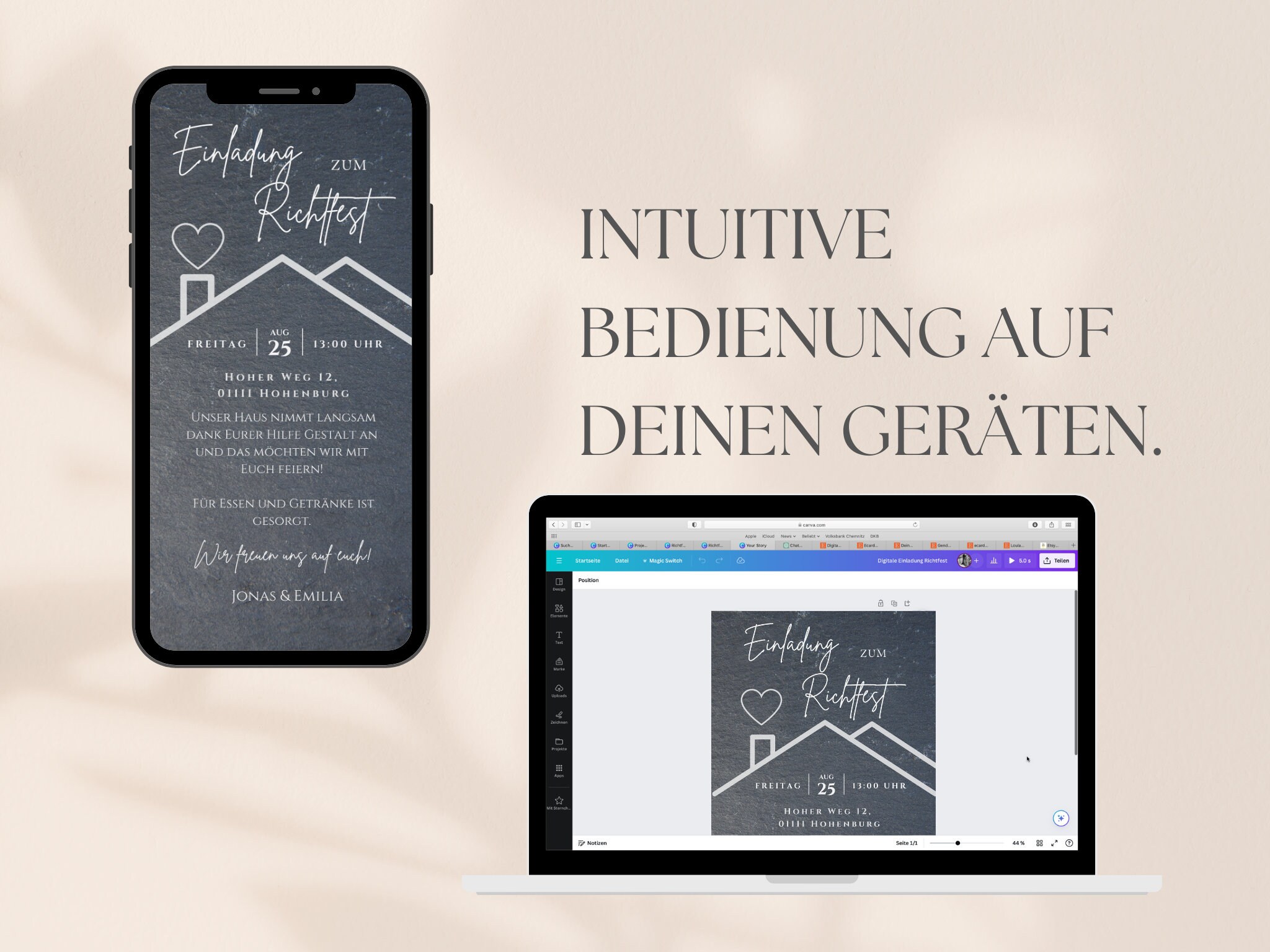 Digital Invitation Topping-out Ceremony | Ecard Topping-out Ceremony to ...