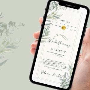 Digital Invitation Topping-out Ceremony | Customizable E-card Topping ...