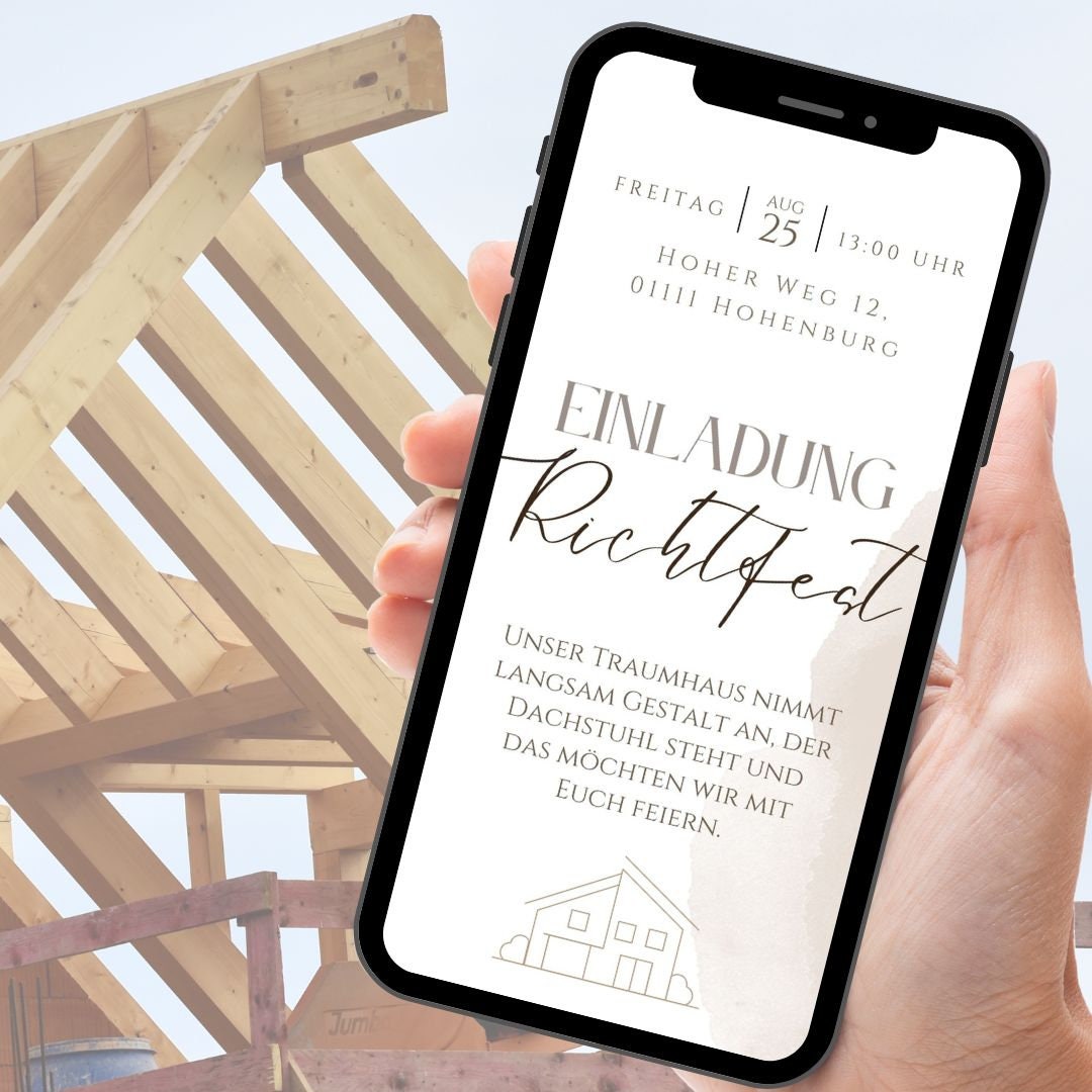 Digital Invitation Topping Out Ceremony | Ecard Topping Out Ceremony to ...