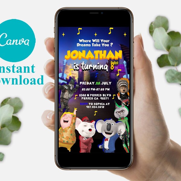 Sing the Movie Birthday Party - Etsy