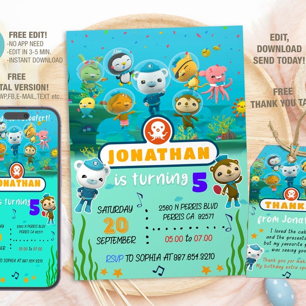 Octonauts Birthday - Etsy