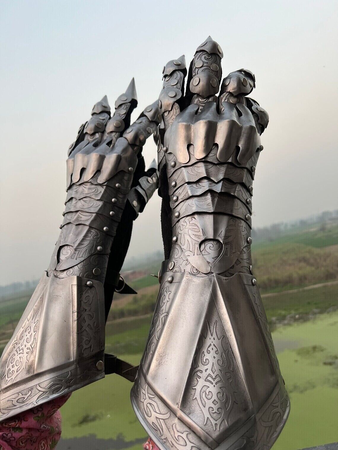 Medieval Steel Gauntlets Handcrafted Authentic Historical Armor ...
