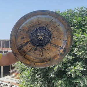 Medieval Spartan 300 Shield Customize Lion Face Shield Greek Armor ...