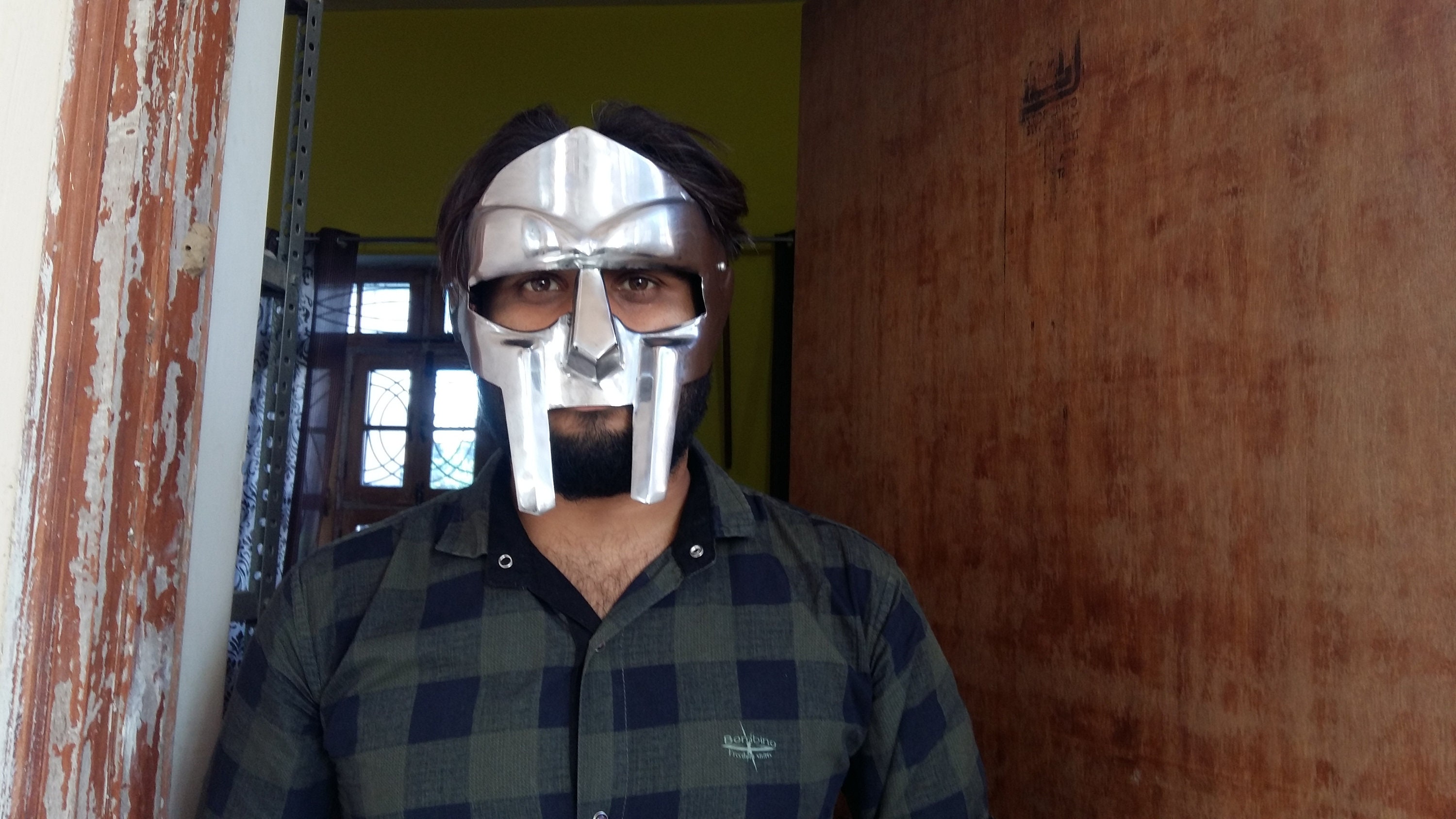 MF Doom Mask Steel Gladiator Mask Armour Face Handmade Wearable Doom ...