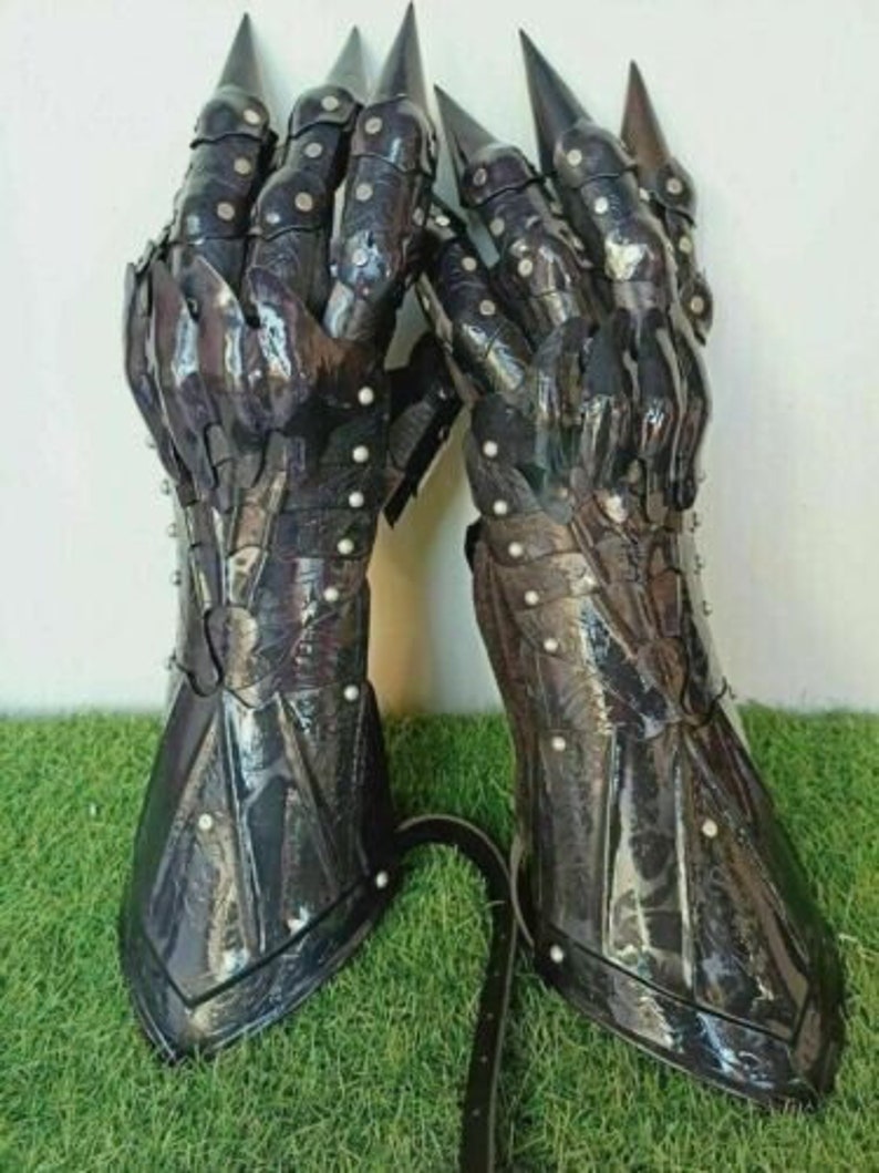 Medieval Steel Gauntlets Handcrafted Authentic Historical Armor ...