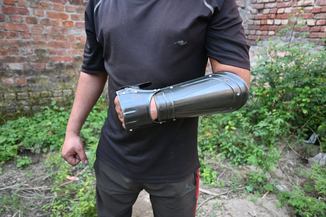 Medieval Fingerless Gauntlets Armor Customize Steel Gloves Historical ...