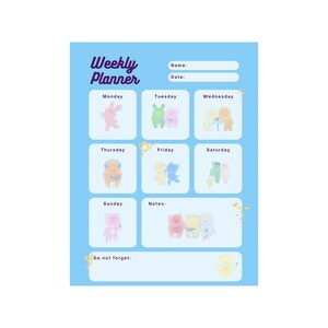 Weekly Schedule for Kids Printable Homeschool Weekly - Etsy