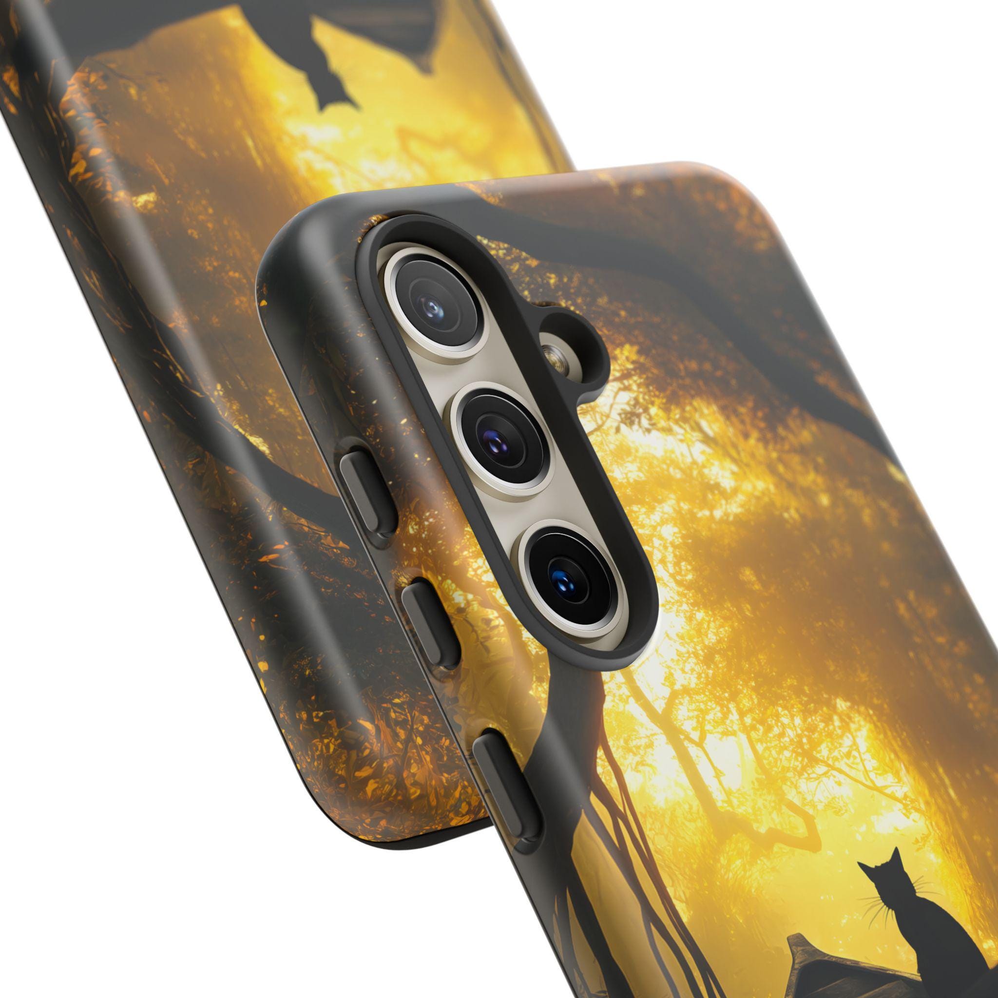 Enchanted Black Cat Silhouette in Boat Phone Case - Iphone, Samsung ...