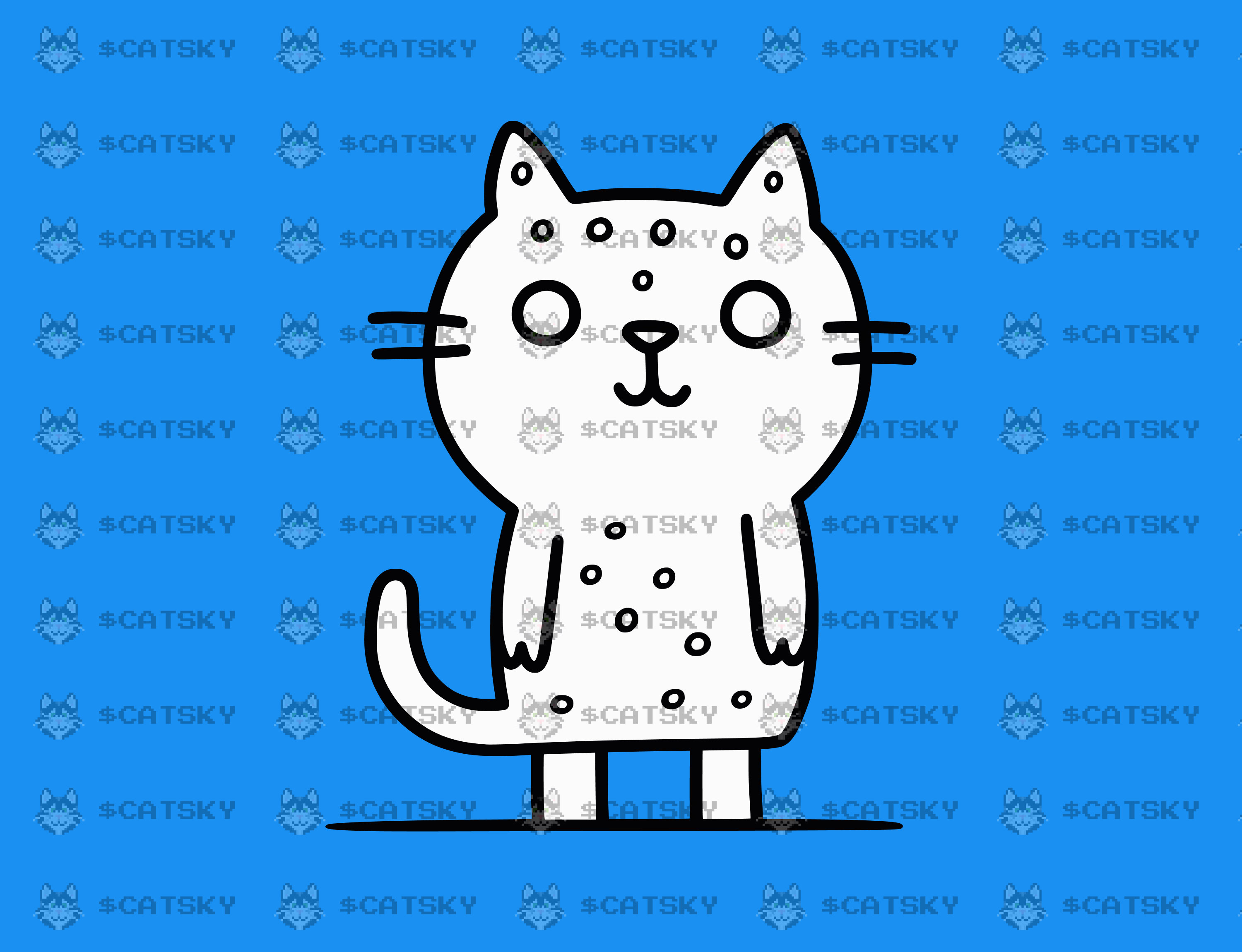 Simple Cartoon Cat Clipart | Cartoon Kitten Clipart, SVG, PNG, or PDF ...