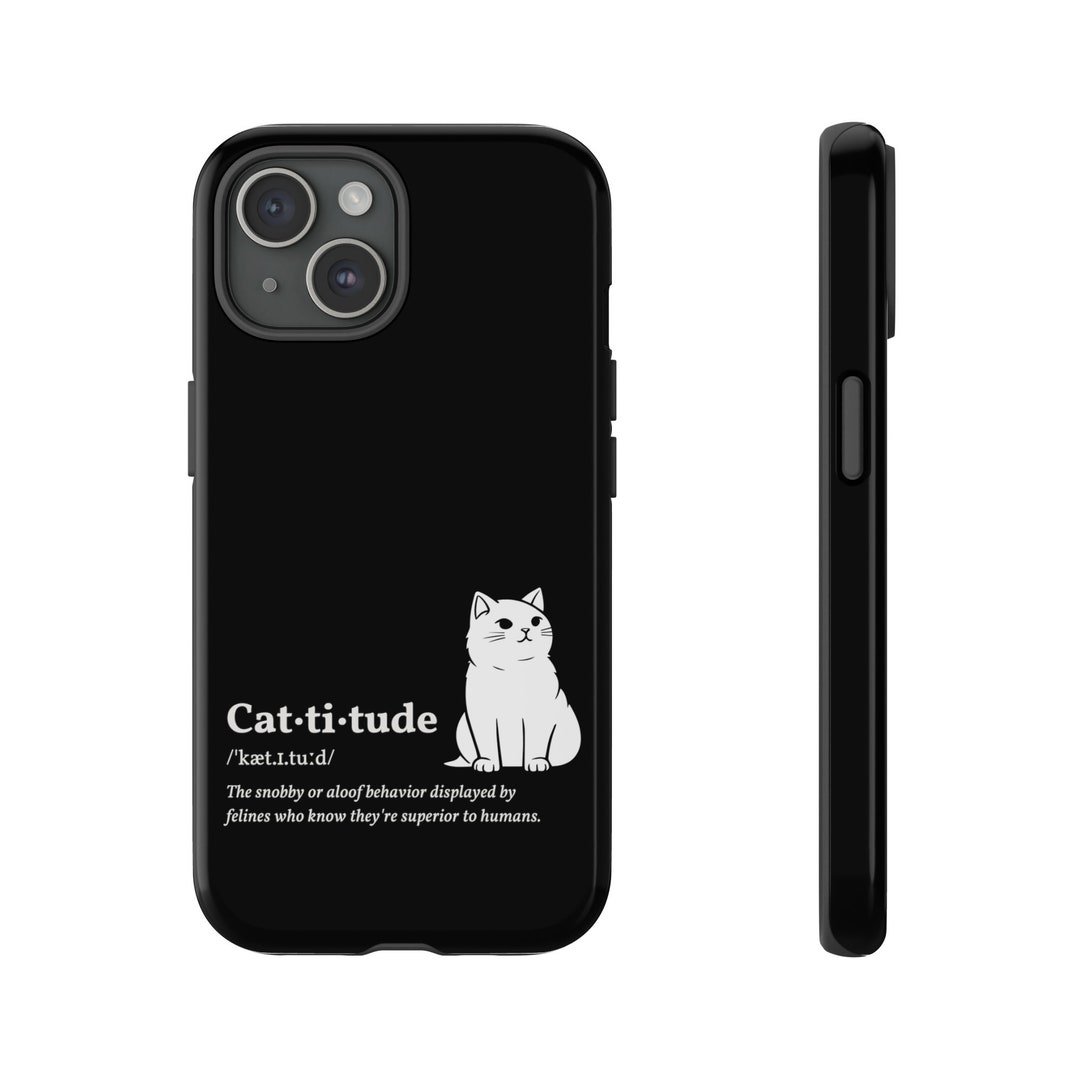 Definition 'cat-titude' Phone Case - Cat Lovers Gift, Premium Cat ...