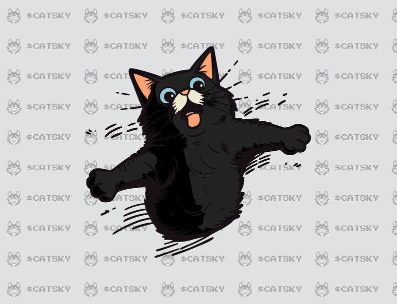 Bursting Cat Vector Clip Art Excited Cat Clipart, SVG, PNG, and PDF ...