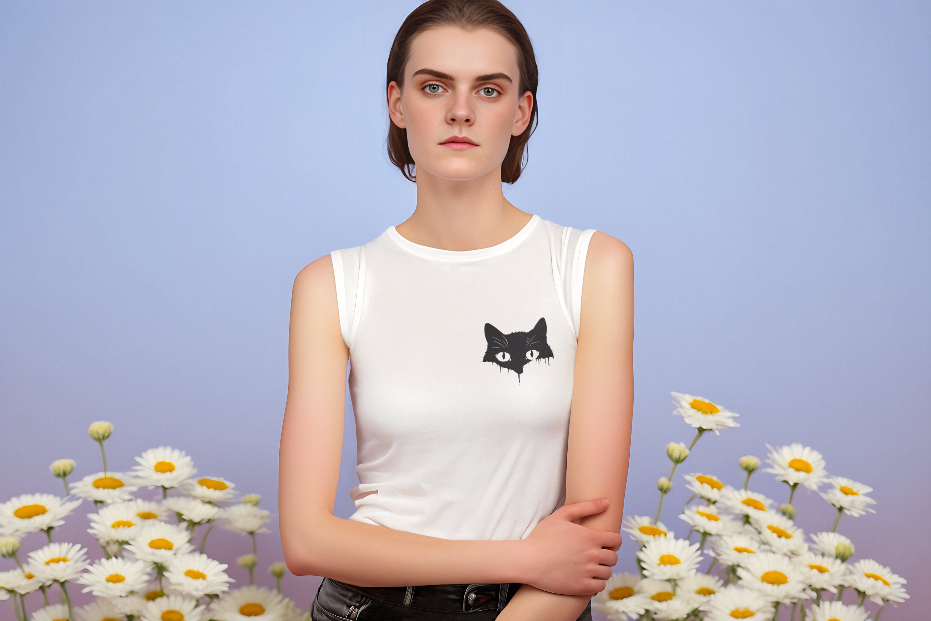 Drippy Cat SVG / Silhouette / Scary Cat / Creepy Cat / Halloween Cat ...