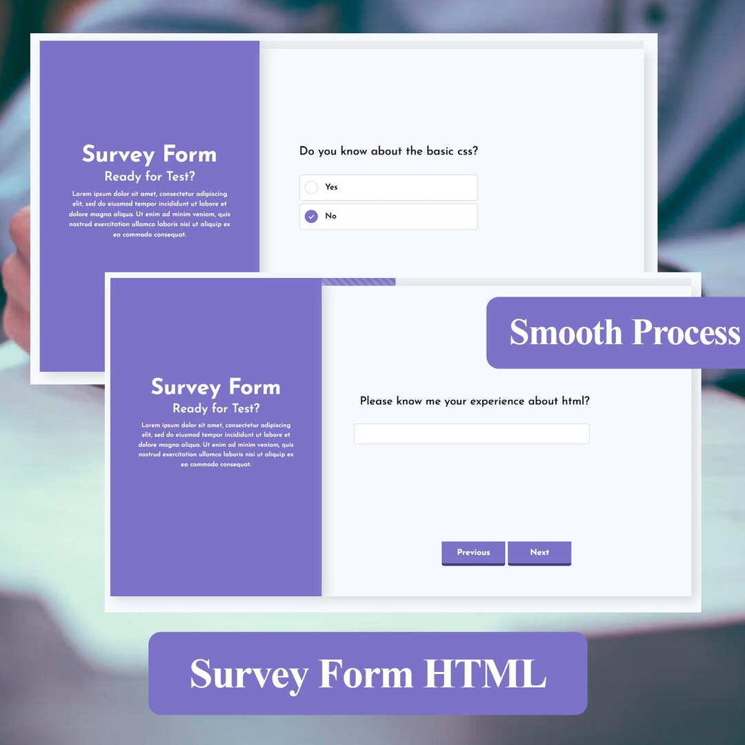 Multi-step Survey Form Template | HTML Css Js | Responsive Step Form ...