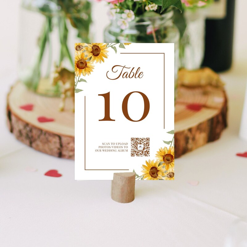 Sunflower Table Numbers - Etsy