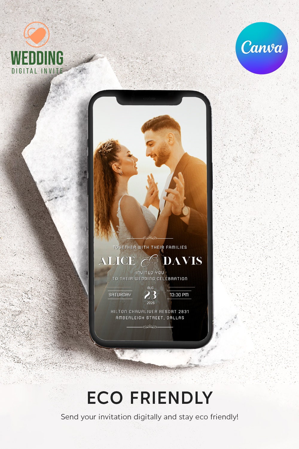 Digital Wedding Invitation Template - Etsy