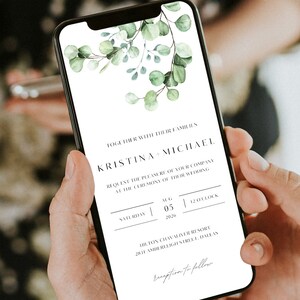 Modern Engagement Evite Template, Minimalist Online Invitation, Black ...