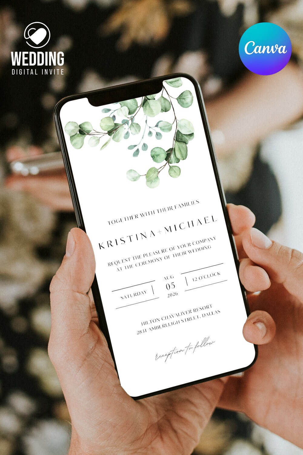 Modern Engagement Evite Template, Minimalist Online Invitation, Black ...