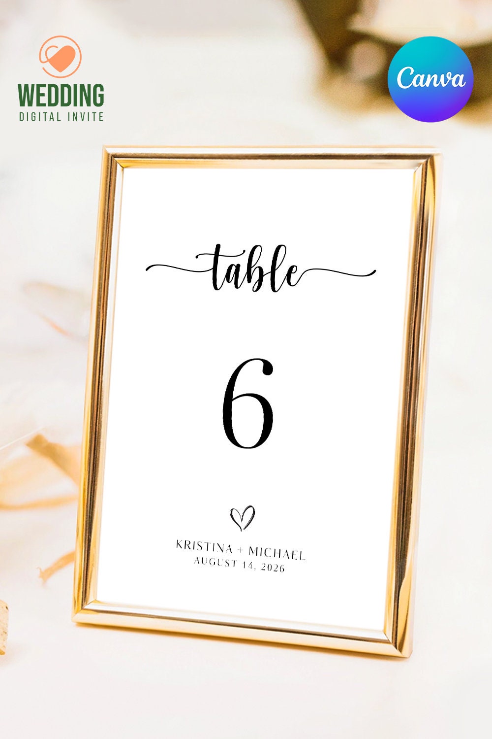 Modern Table Numbers Template, Minimal Table Numbers, Minimal Wedding ...