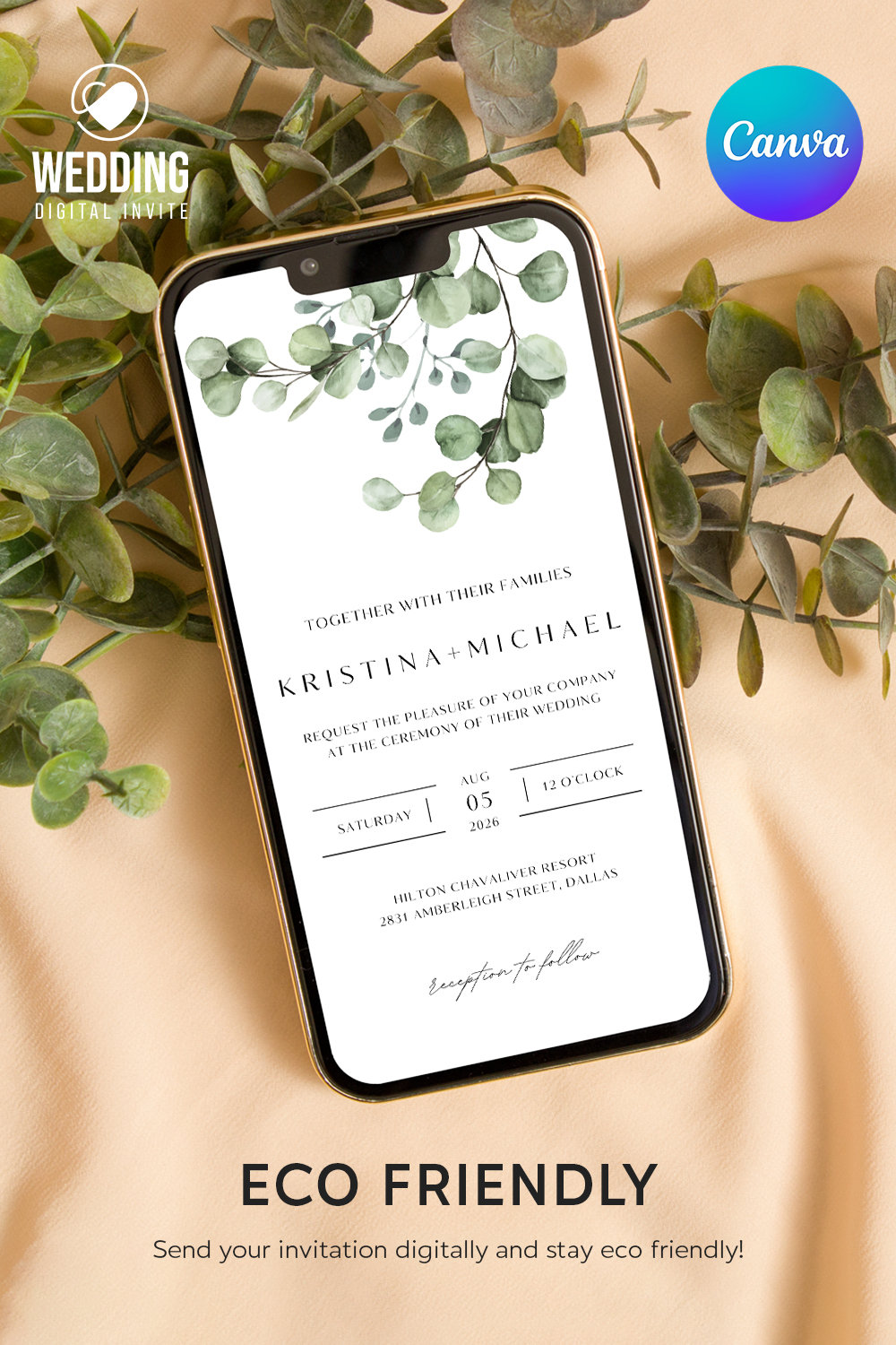 Modern Engagement Evite Template, Minimalist Online Invitation, Black ...