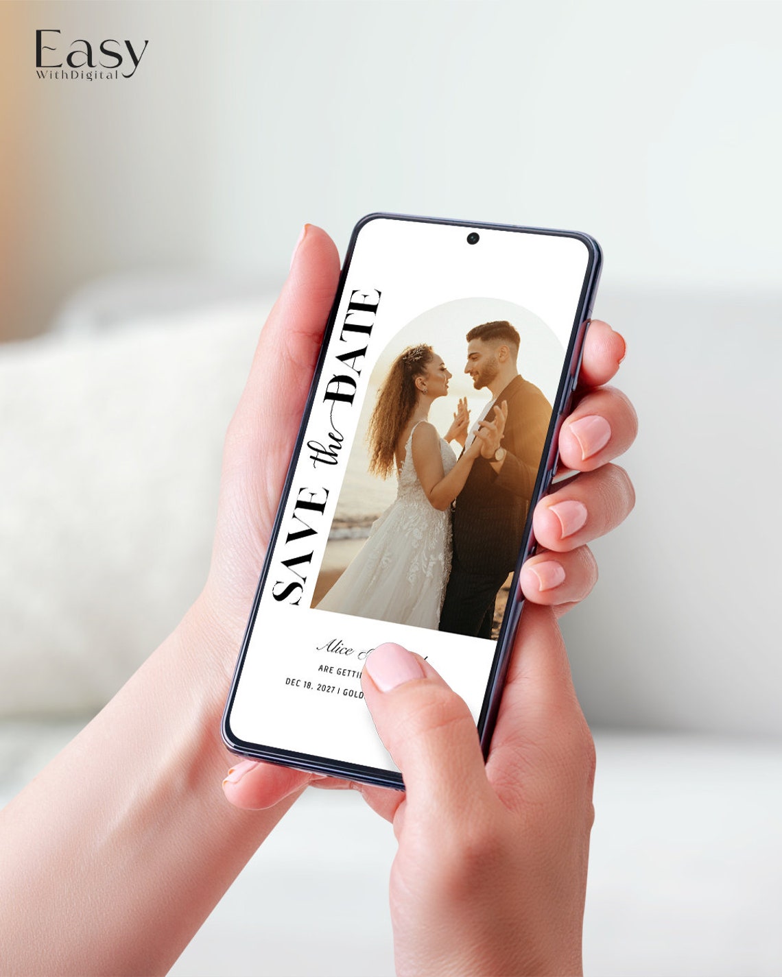 Digital Save the Date Template With Photo Save the Date - Etsy