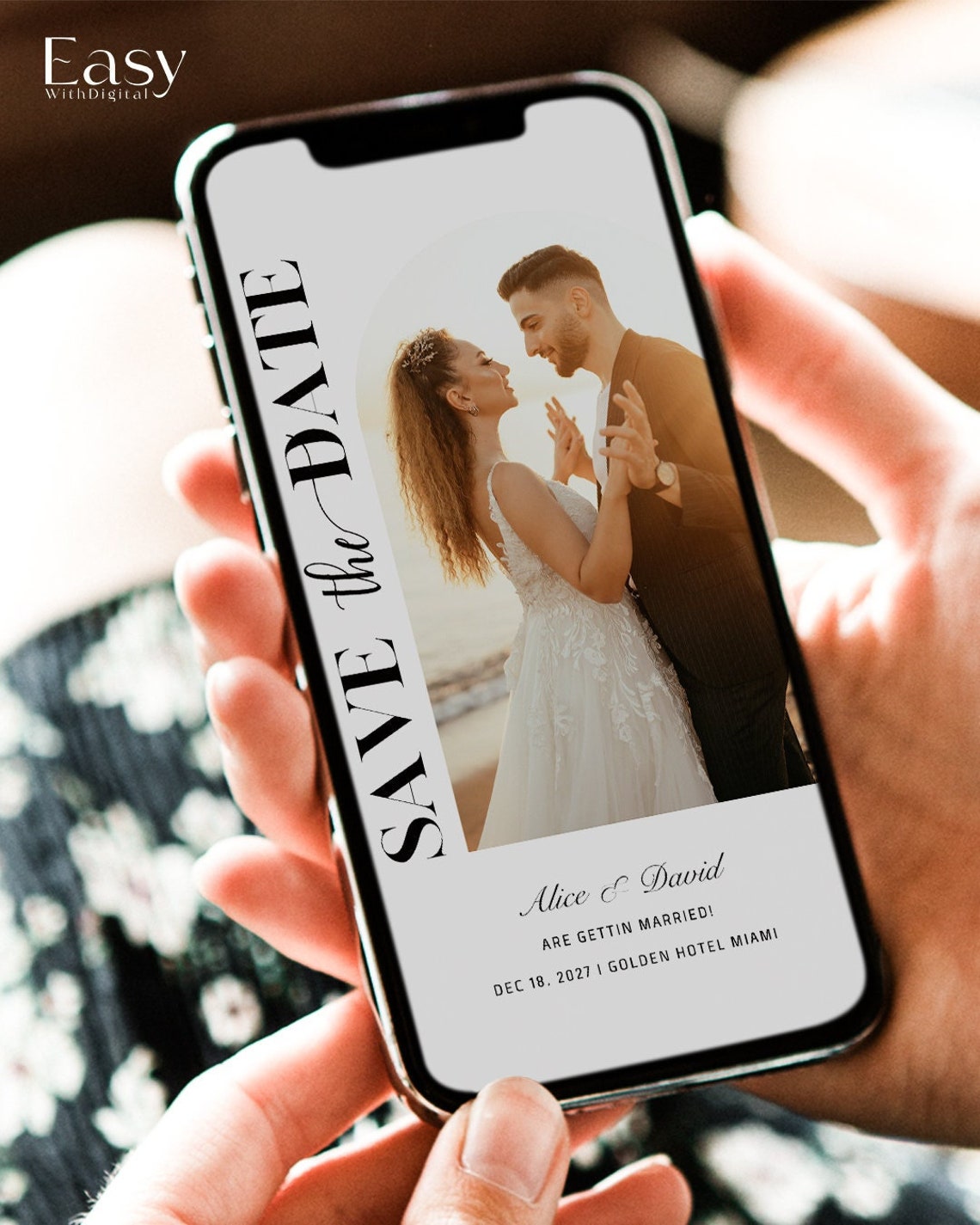 Digital Save the Date Template With Photo Save the Date - Etsy