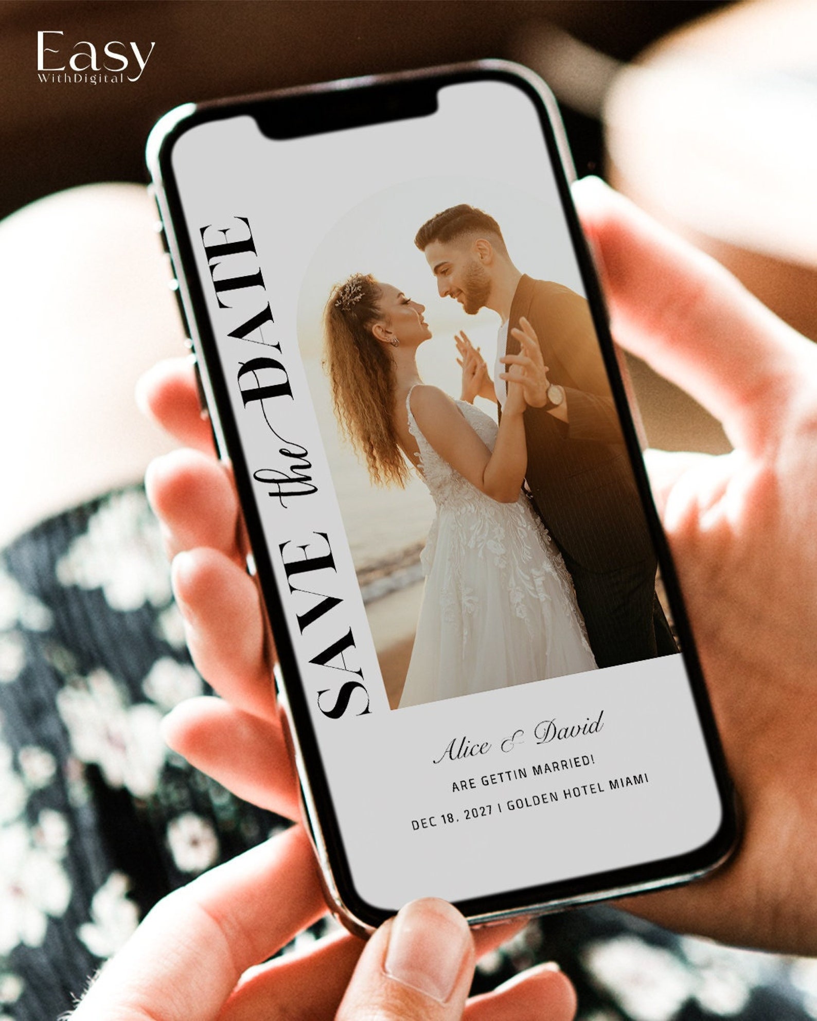 Digital Save the Date Template With Photo Save the Date - Etsy