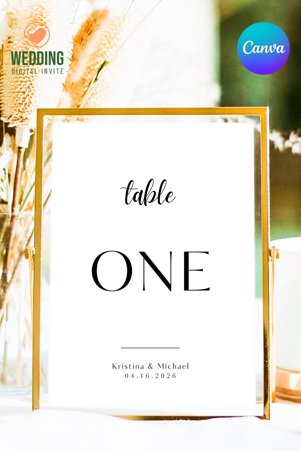 Editable Wedding Table Number Template Elegant Table Numbers - Etsy