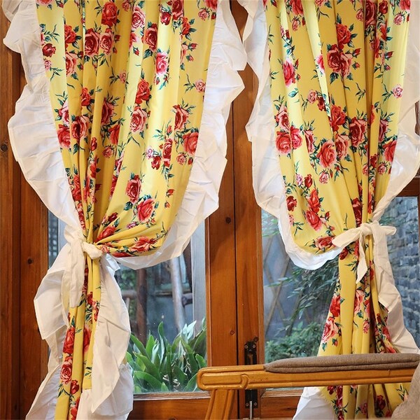 Rose Curtain Rod - Etsy